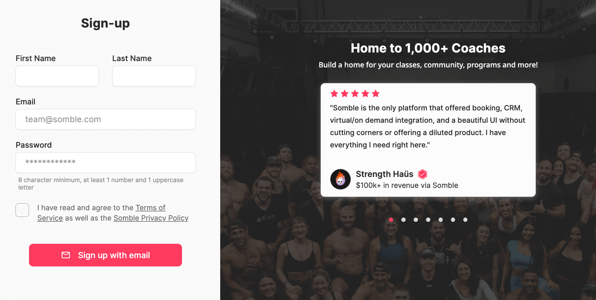 Coach Onboarding | Somble